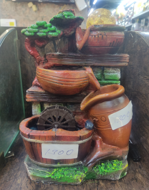 Rustic Cascade Pot Water Fountain with LED Globe– SAI KRISHNA STORES