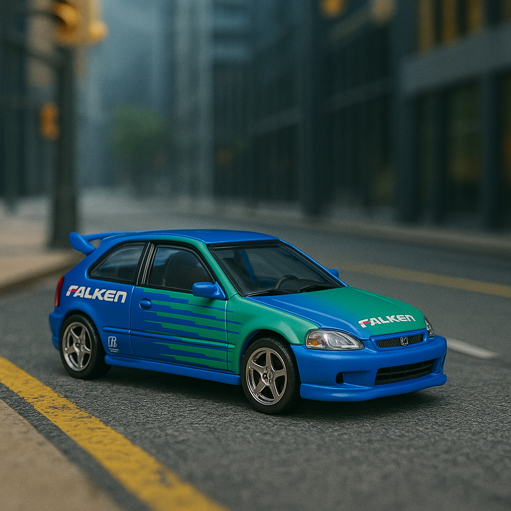 🔵 '99 Honda Civic Type R [EK9] – Falken Drift Livery Hot Wheels Premiu ...
