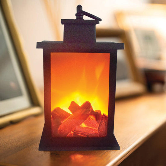Fire Camp LED Decorative Lantern with Realistic Flame Effect | Battery ...