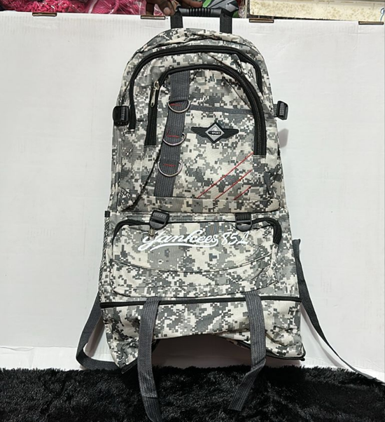 Yankees 85L Tactical-Style Camo Backpack– SAI KRISHNA CONFECTIONERY PACKERS